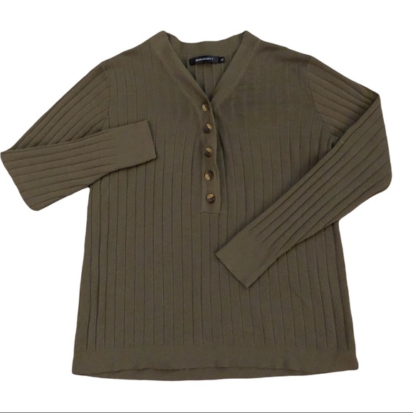 Merokeety | Sweaters | Merokeety Long Sleeve V Neck Ribbed Button Knit ...